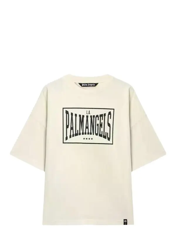 Palm Angels Box Logo Loose T-shirt - Neutrals
