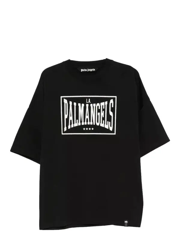 Palm Angels Vintage Box Logo Printed Short-sleeve T-shirt - Black