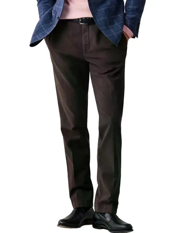 HACKETT LONDON Devon Textured Chinos - Brown