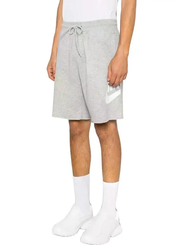 Nike Logo-print Drawstring Track Shorts - Grey