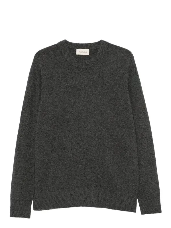 ATOMO FACTORY Crew Neck Sweater With Ribbed Trim - Grey