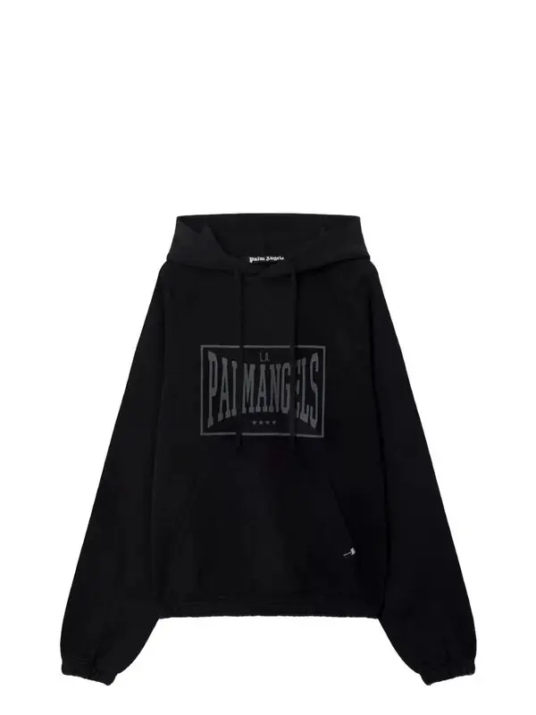 Palm Angels Box Logo Loose Hoodie - Black
