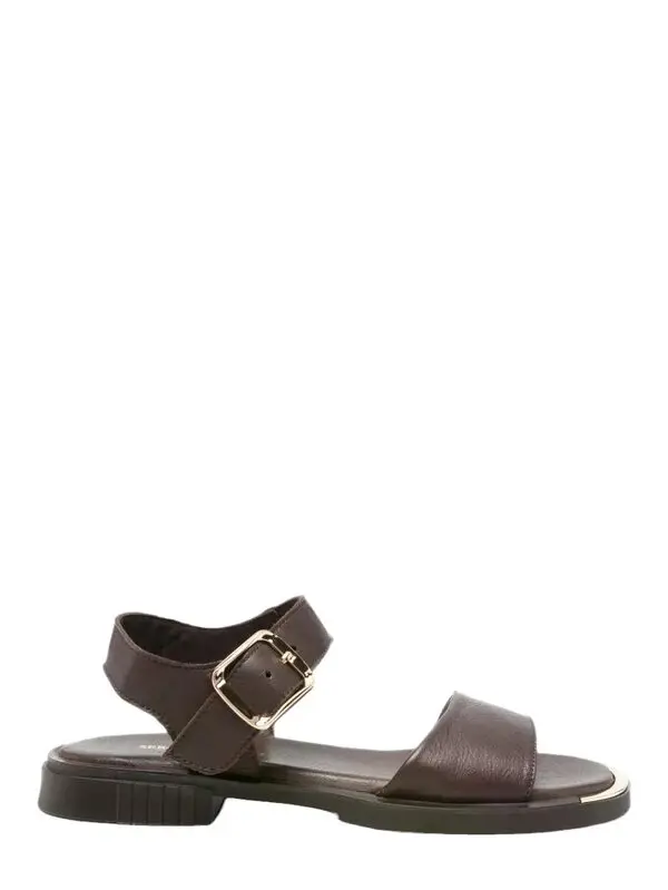SERGIO MORETTI FIRENZE Buckle-fastening Leather Sandals - Brown