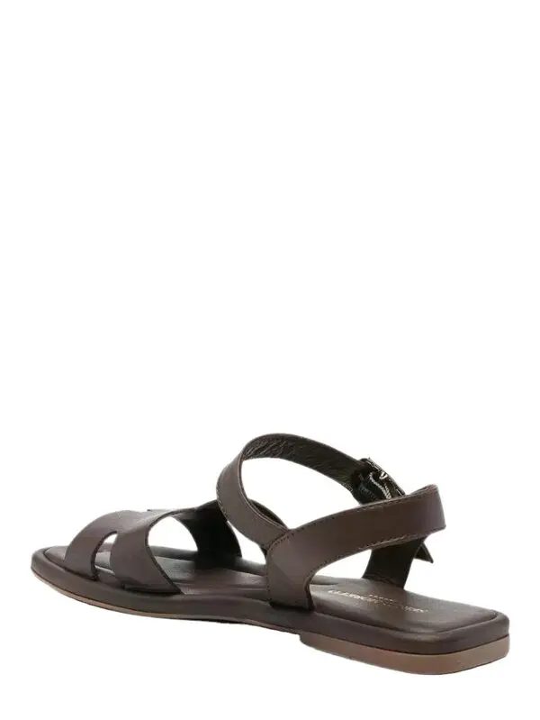 SERGIO MORETTI FIRENZE Buckle-fastening Leather Sandals - Brown