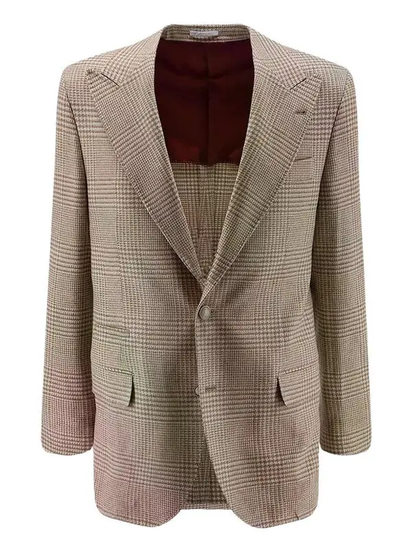 Brunello Cucinelli Check-pattern Blazer - Neutrals