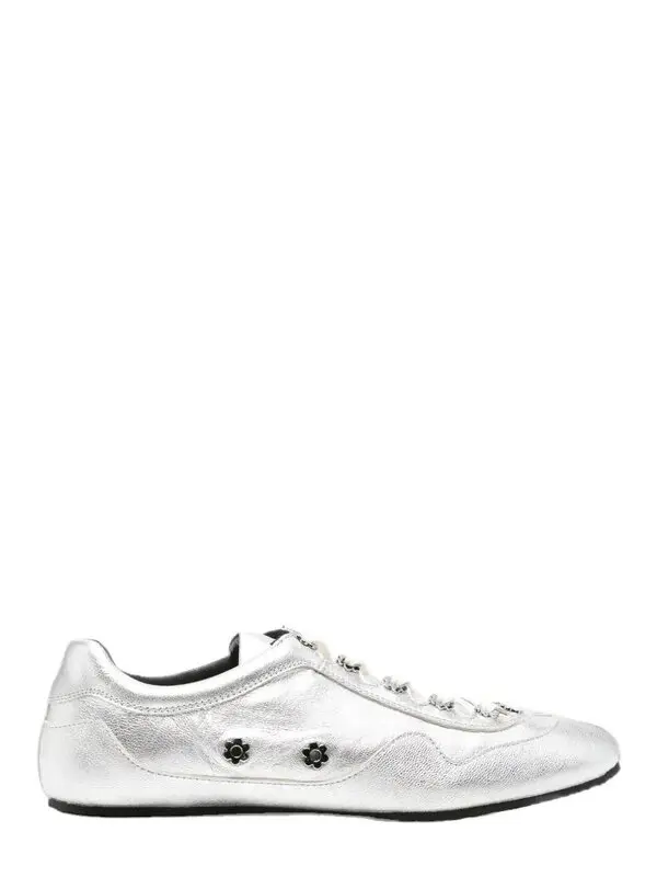 Cecilie Bahnsen Blaise Flower-stud Sneakers - Silver