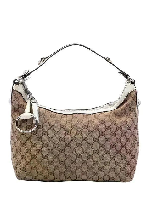 Gucci Gg Canvas Icon Bit Satchel - Neutrals