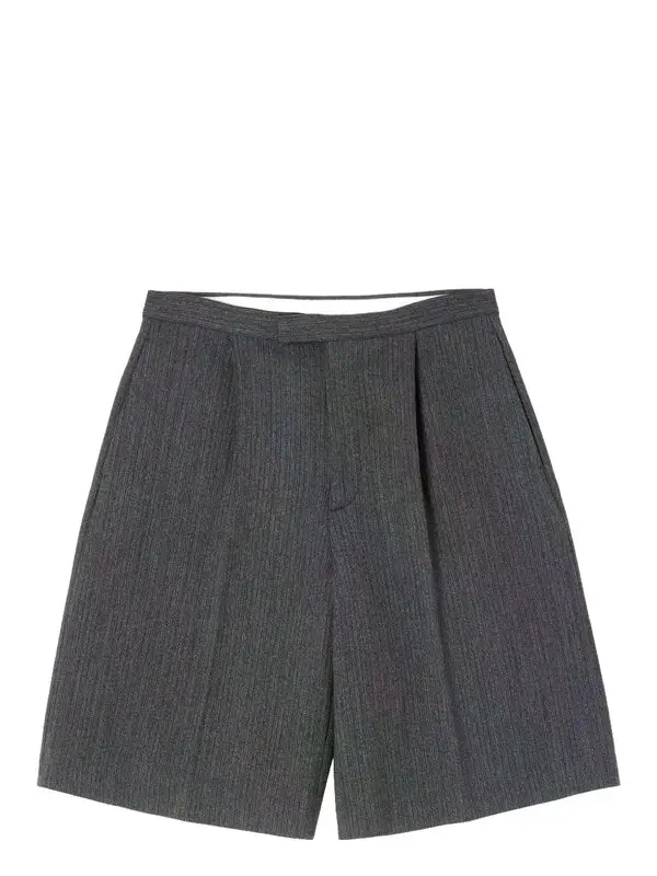 MAISON MARGIELA Tailored Striped Wool-blend Shorts - Grey