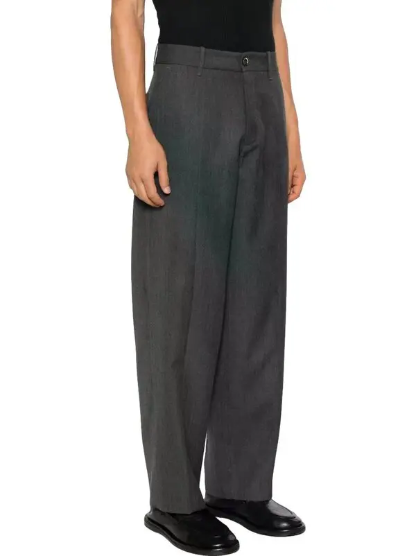 NINE:INTHE:MORNING Meteorite Pressed-crease Straight-leg Trousers - Grey