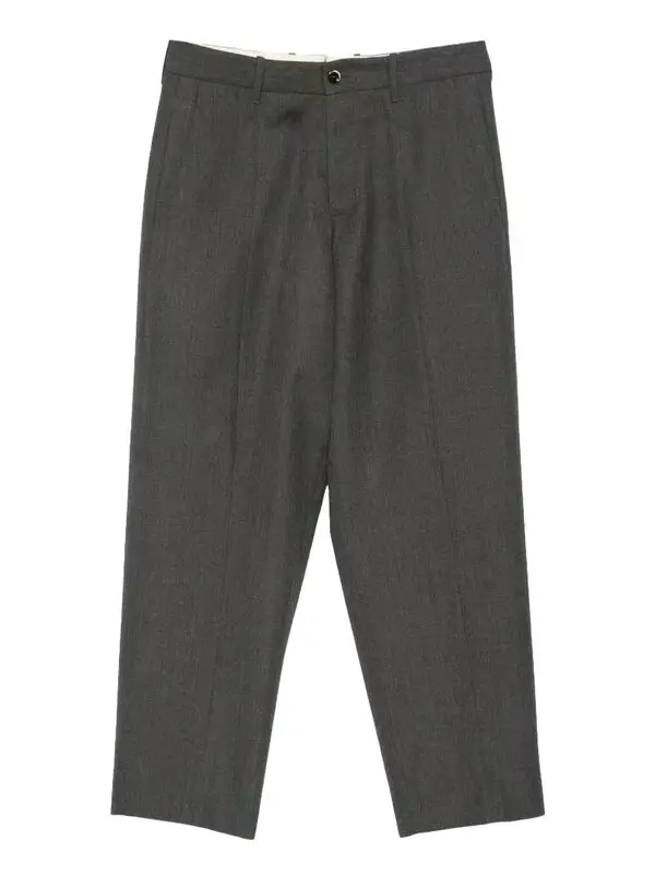 NINE:INTHE:MORNING Meteorite Pressed-crease Straight-leg Trousers - Grey