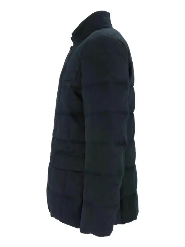 FAY Quilted High-neck Jacket - Blue