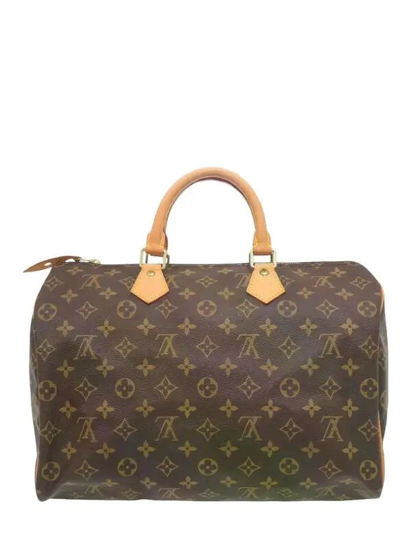 LOUIS VUITTON 2004 Monogram Speedy 35 Boston Bag - Brown