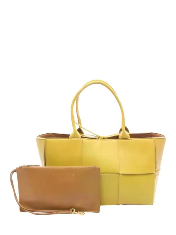 Bottega Veneta 2010s Arco Intrecciato Tote Bag - Yellow