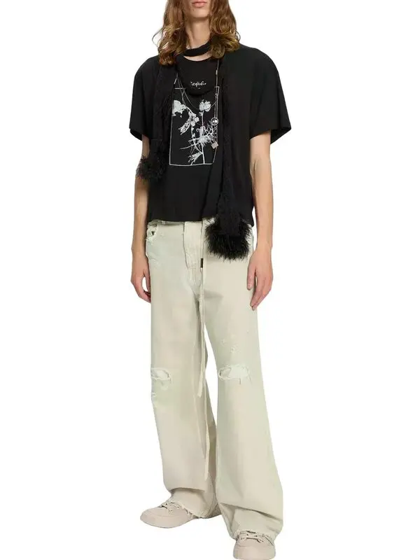 ANN DEMEULEMEESTER Graphic-print T-shirt - Black