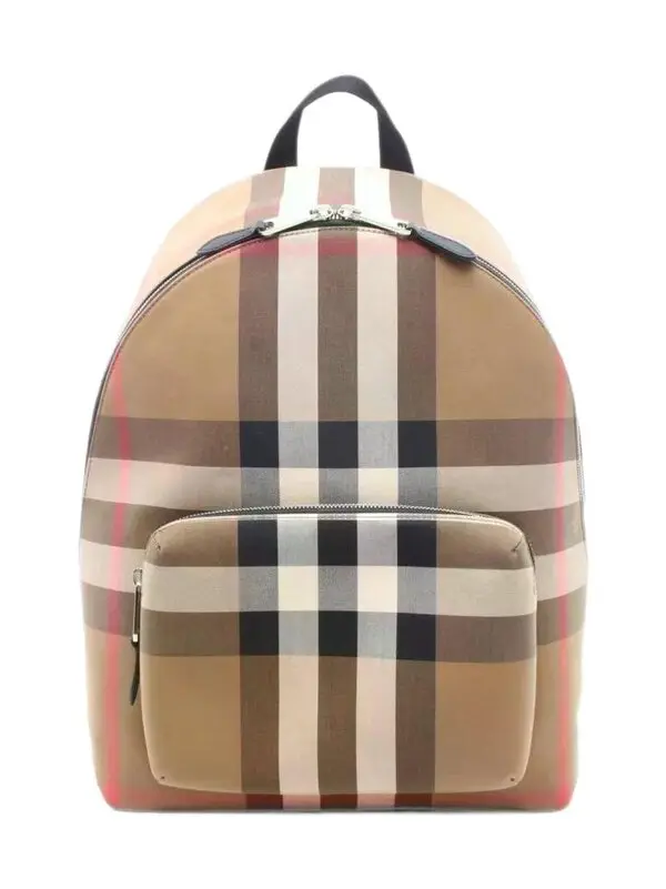 Burberry Check Canvas Backpack - Neutrals