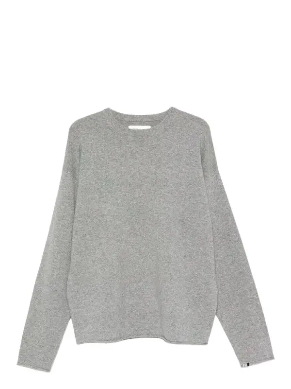 Extreme Cashmere Crew Neck Long Sleeve Cashmere Sweater - Grey