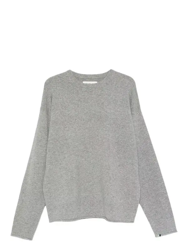 Extreme Cashmere Crew Neck Long Sleeve Cashmere Sweater - Grey