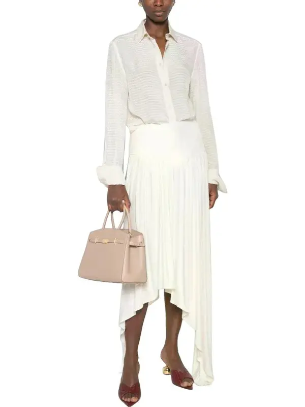 Fendi Long Sleeve Shirt With Classic Collar And Button Fastening - Neutrals