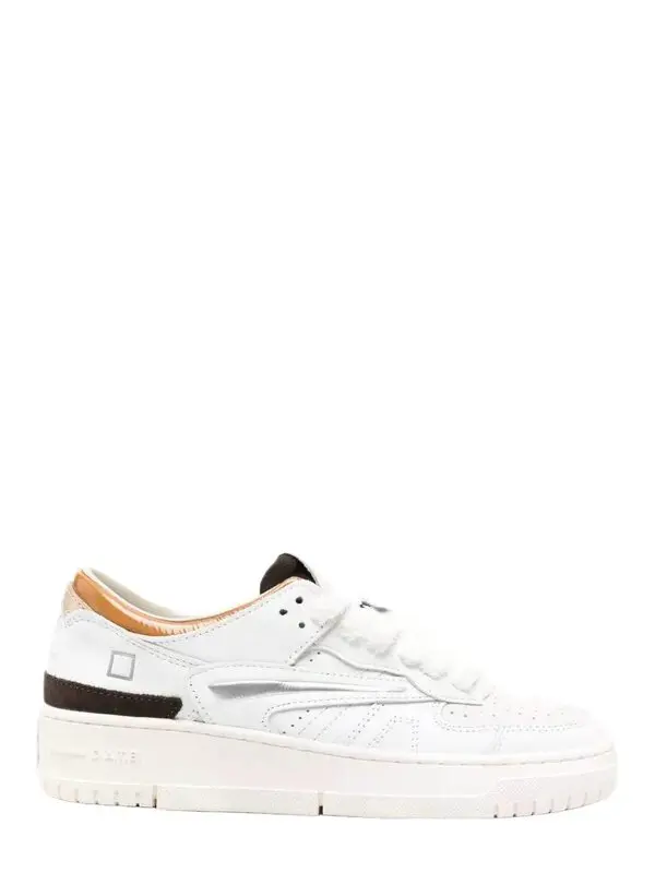 D.a.t.e. Perforated Panelled Sneakers - White