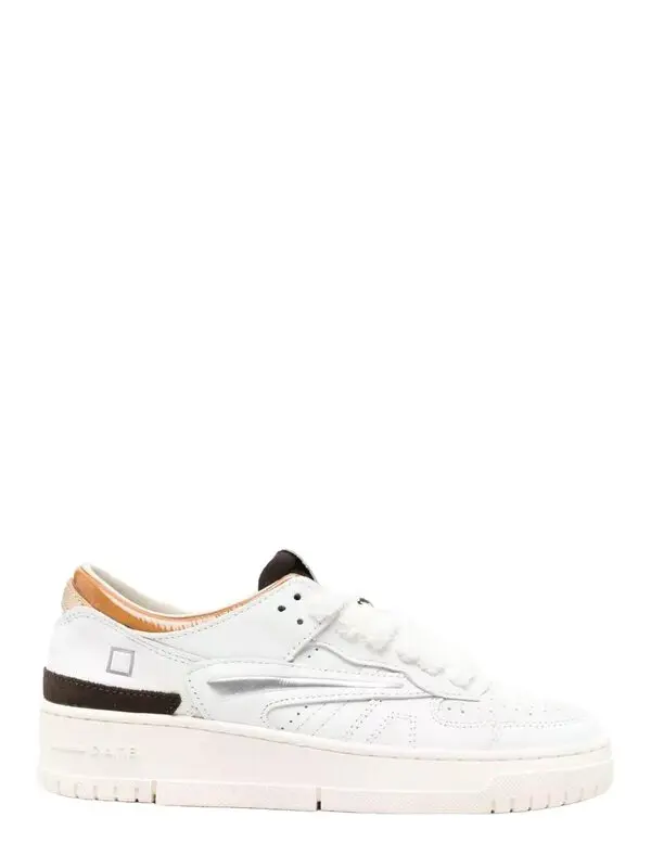 D.a.t.e. Perforated Panelled Sneakers - White