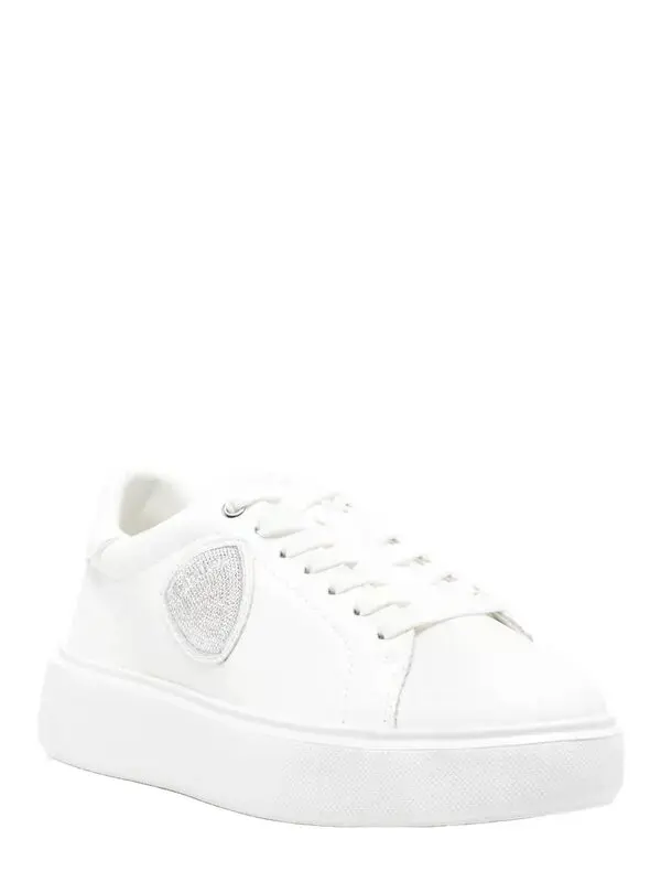 BLAUER. Logo-patch Platform Sneakers - White