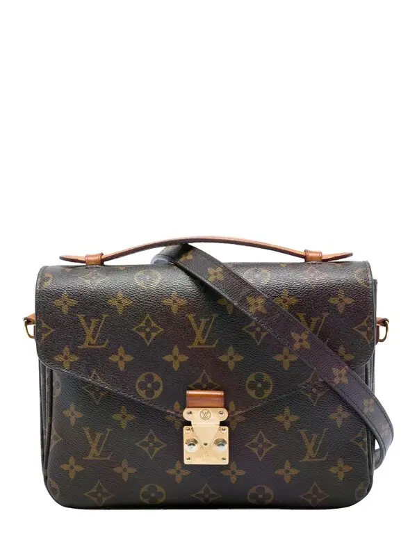 LOUIS VUITTON Monogram Pochette Metis Satchel - Brown