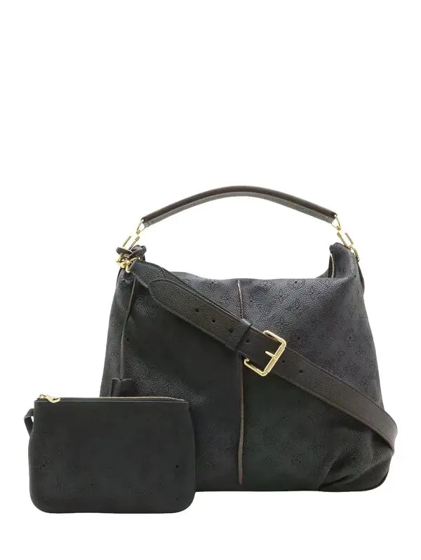LOUIS VUITTON Monogram Mahina Selene Mm Satchel - Black