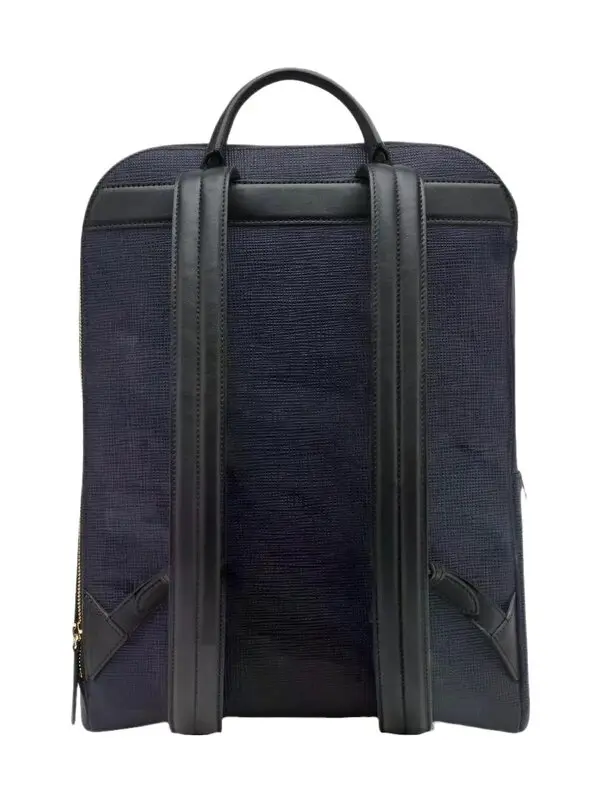 Smythson Zip-around Leather Backpack - Blue