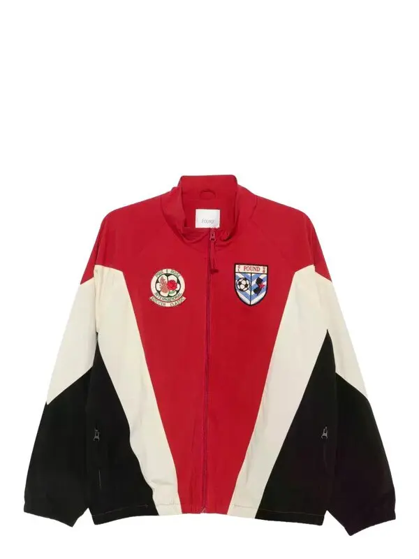 FOUND Logo-patch Panelled Jacket - Red