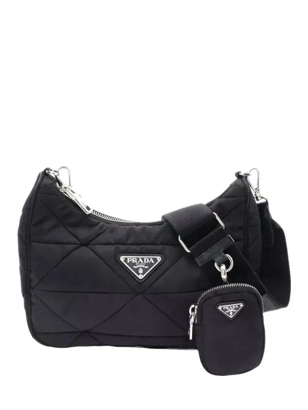 Prada Tessuto Quilted Shoulder Bag - Black