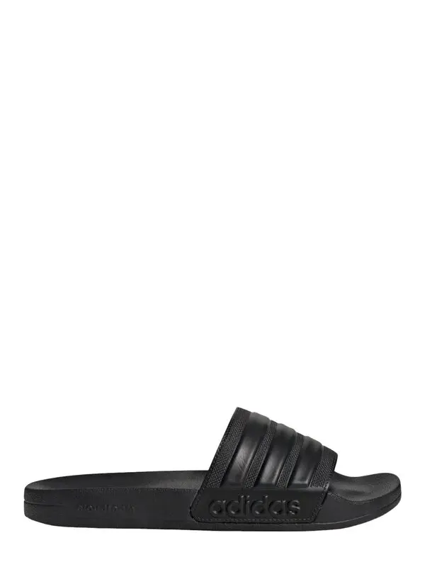 Adidas Adilette Striped Slides - Black