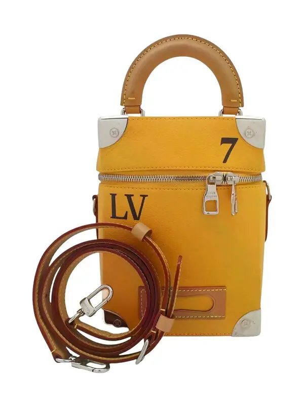 LOUIS VUITTON 2022 Leather Vertical Box Trunk Satchel - Yellow