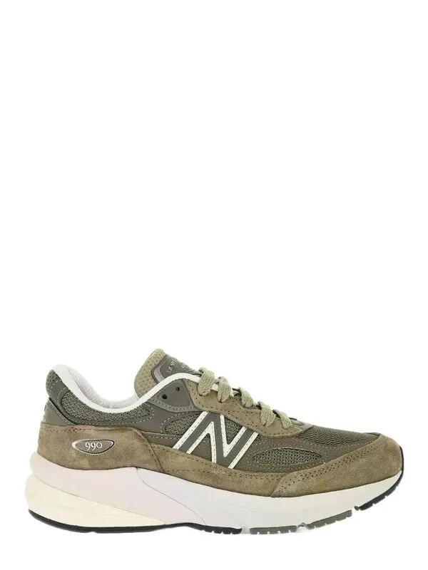 NEW BALANCE 990 Suede And Mesh Sneakers - Green