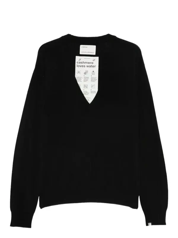 Extreme Cashmere Ben V-neck Long-sleeve Sweater - Black