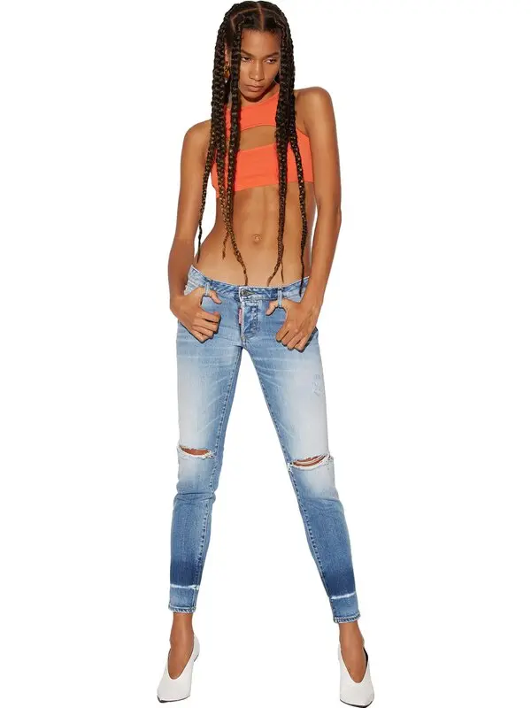 Dsquared2 Light Sunset Wash Jennifer Cropped Jeans - Blue