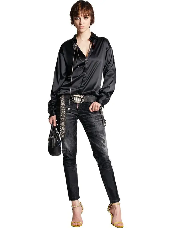Dsquared2 Flock Wash Jennifer Jeans - Black