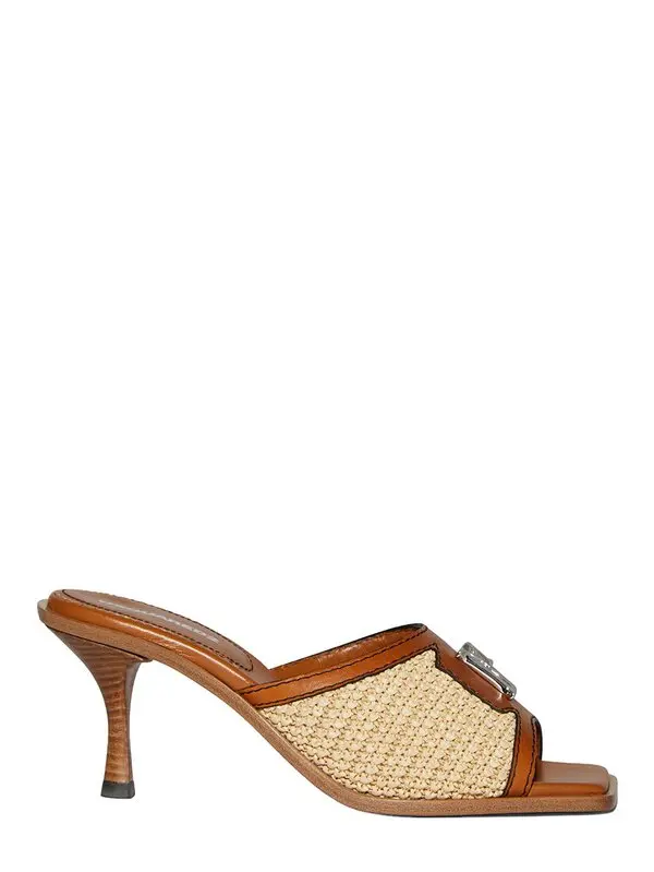 Dsquared2 Jungle Raffia High Heel Sandals - Black