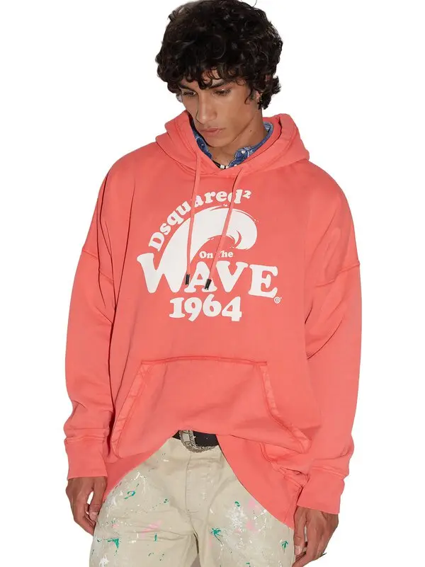 Dsquared2 On The Wave 1964" Graphic Hoodie - Pink