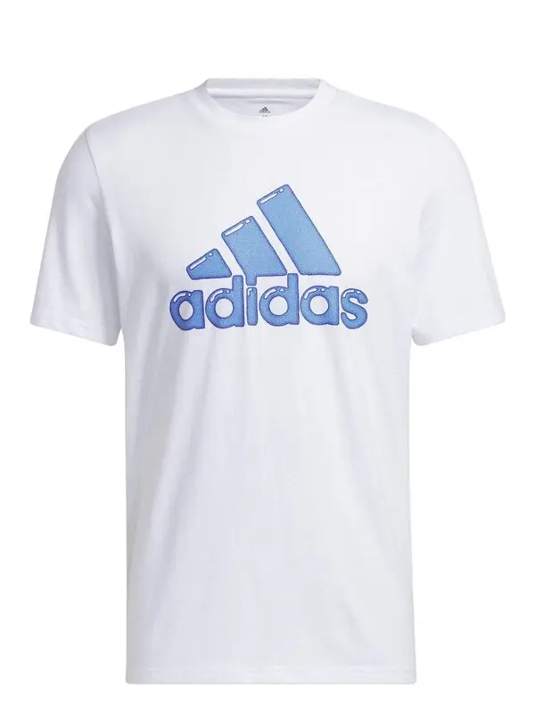 Adidas Logo Pen Fill Sportswear Graphic Tee - White