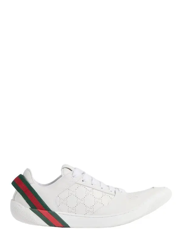 Gucci Screener Leather Sneakers - White
