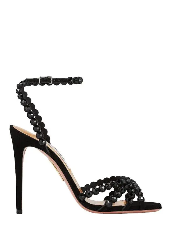 AQUAZZURA Open-toe Stiletto Sandals With Buckle Closure - Black