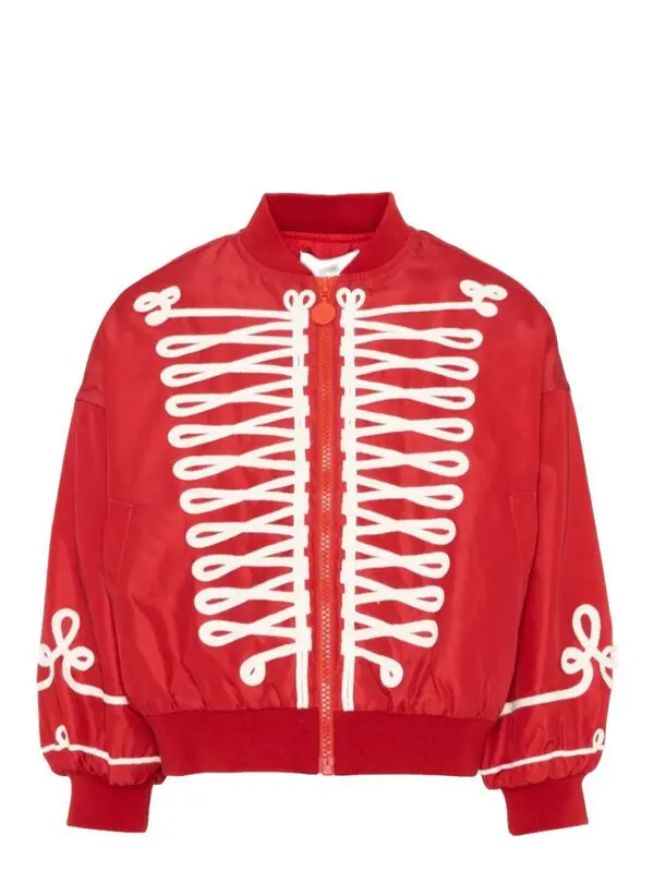 Stella McCartney Embellished Bomber Jacket - Red