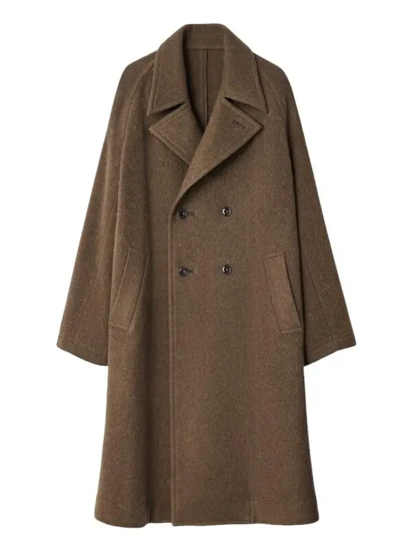 LEMAIRE Double Breasted Soft Coat - Mud