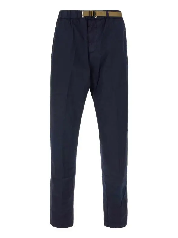 WHITE SAND Belted Casual Trousers - Black