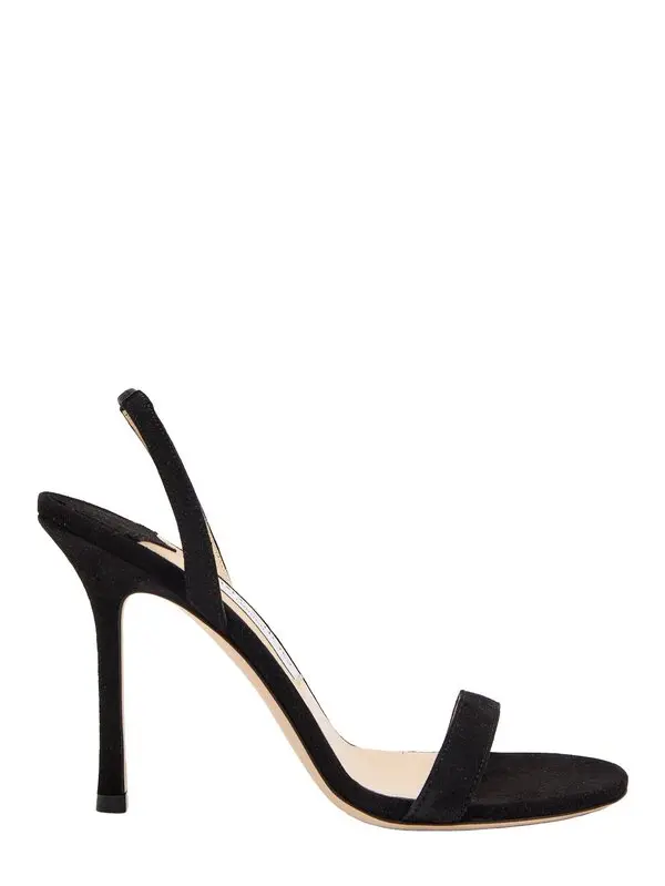 JIMMY CHOO Suede Slingback Sandals - Black