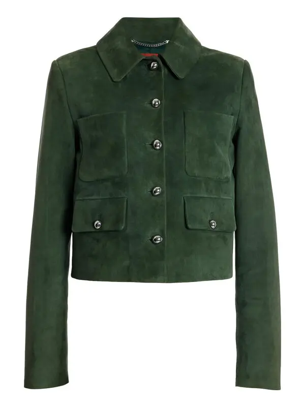 Altuzarra Astley Suede Jacket - Green