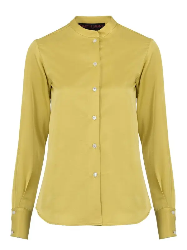 Martin Grant Classic Cut Wool Top - Yellow