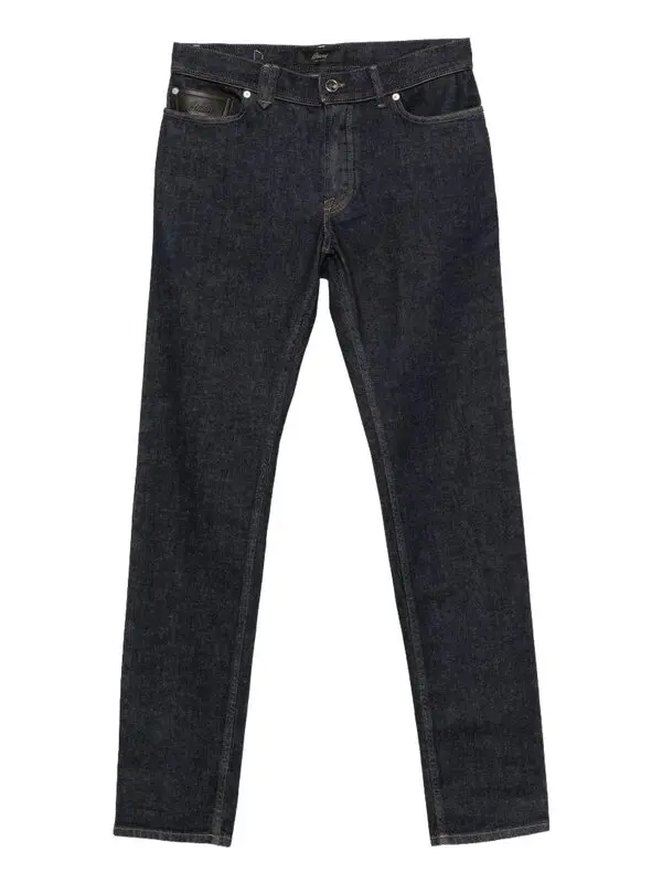 Brioni Cotton And Cashmere Denim Jeans - Blue