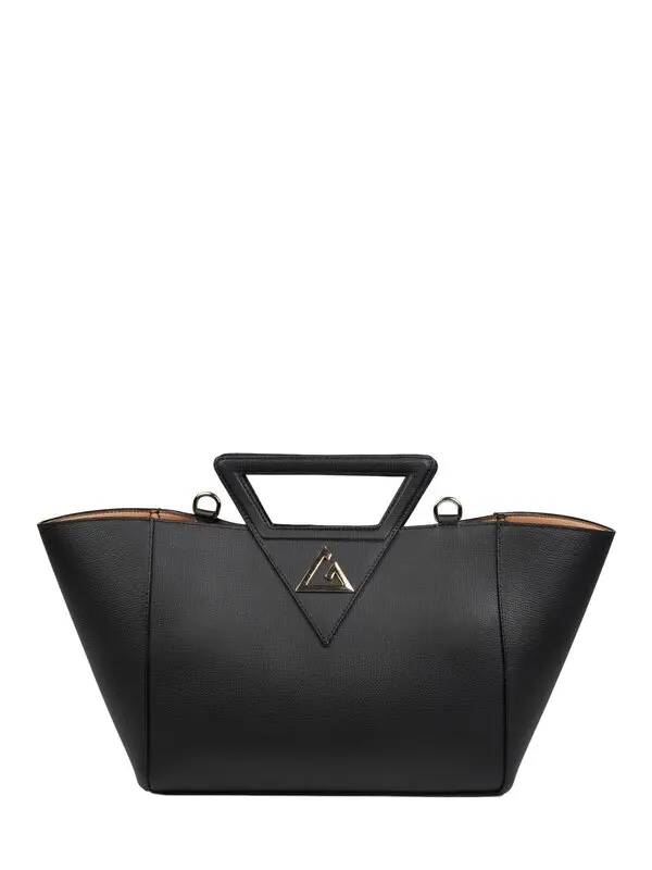 LE TRAP Atenas Genuine Leather Handbag - Black