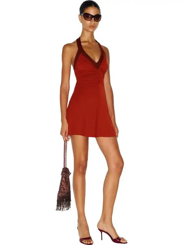 REFORMATION Claudia Knit Dress - Red